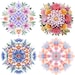 Spring Floral Mandalas Clipart Set, 40 PNG Files, Digital Download ...
