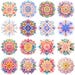 Spring Floral Mandalas Clipart Set, 40 PNG Files, Digital Download ...