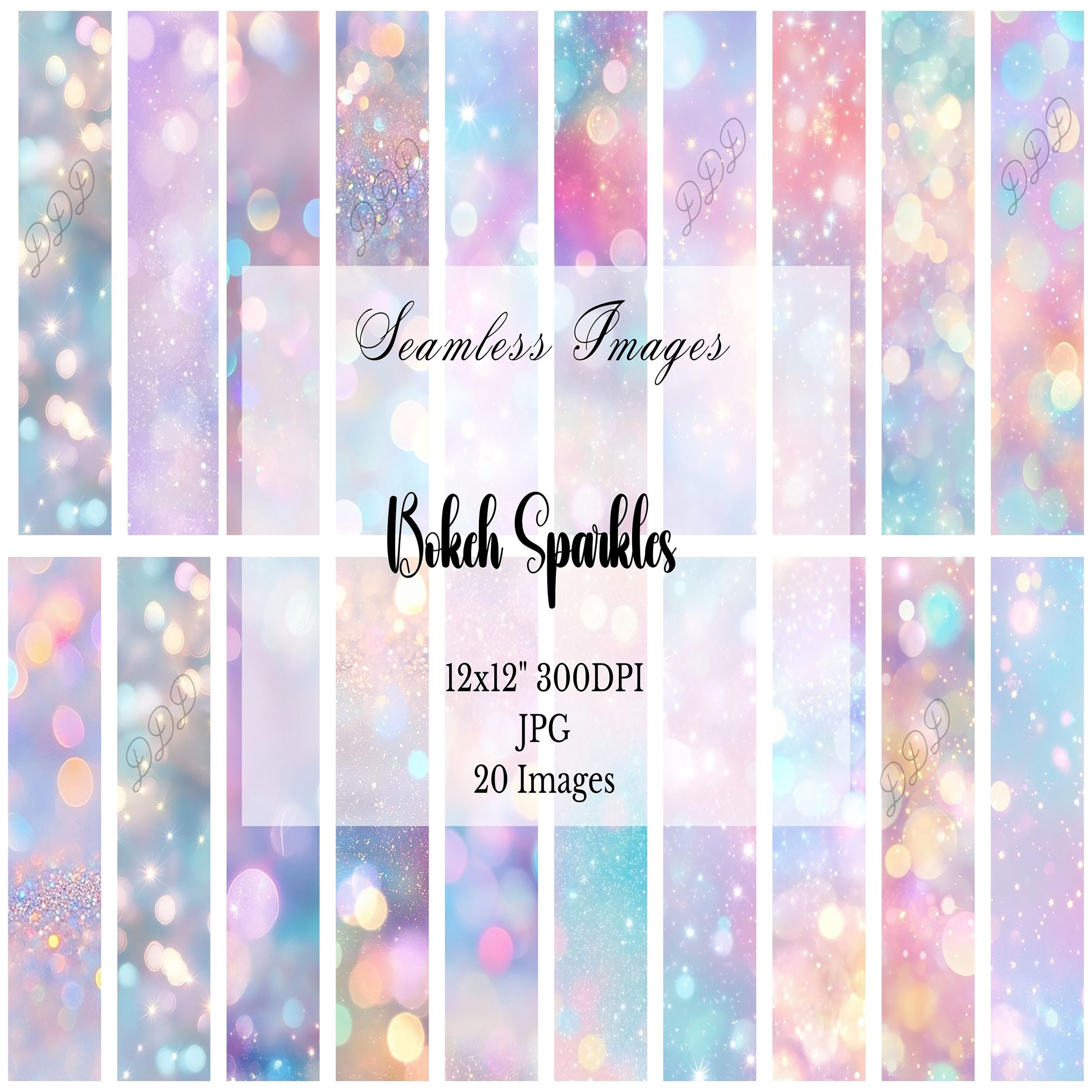 Spring Pastel Bokeh Digital Paper: Soft Light Fairy Sparkles, 20 JPG ...