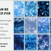 Winter Bokeh Digital Paper: Blue Glitter Backgrounds, Sparkle Lights ...