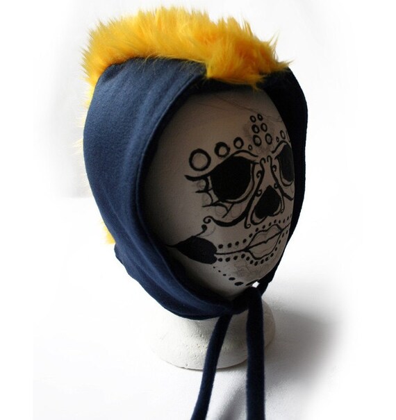 Items similar to custom handmade fleece fur MOHAWK HAT any size any ...