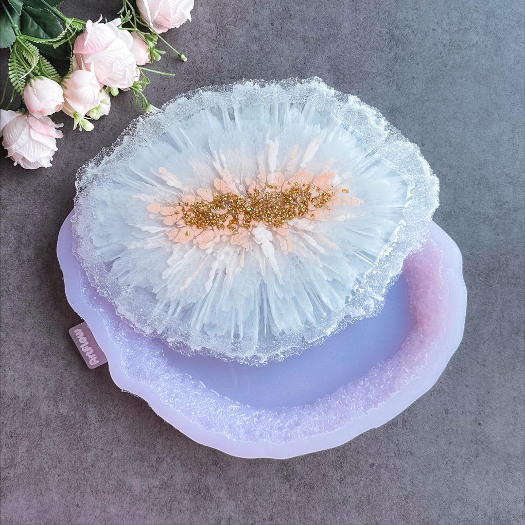 Crystal Edge Tray Mold | Crystal Resin Tray Mold | Crystal Silicone ...