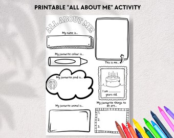 Teacher Study Printable, First Day of School, Back to School, About Me ...