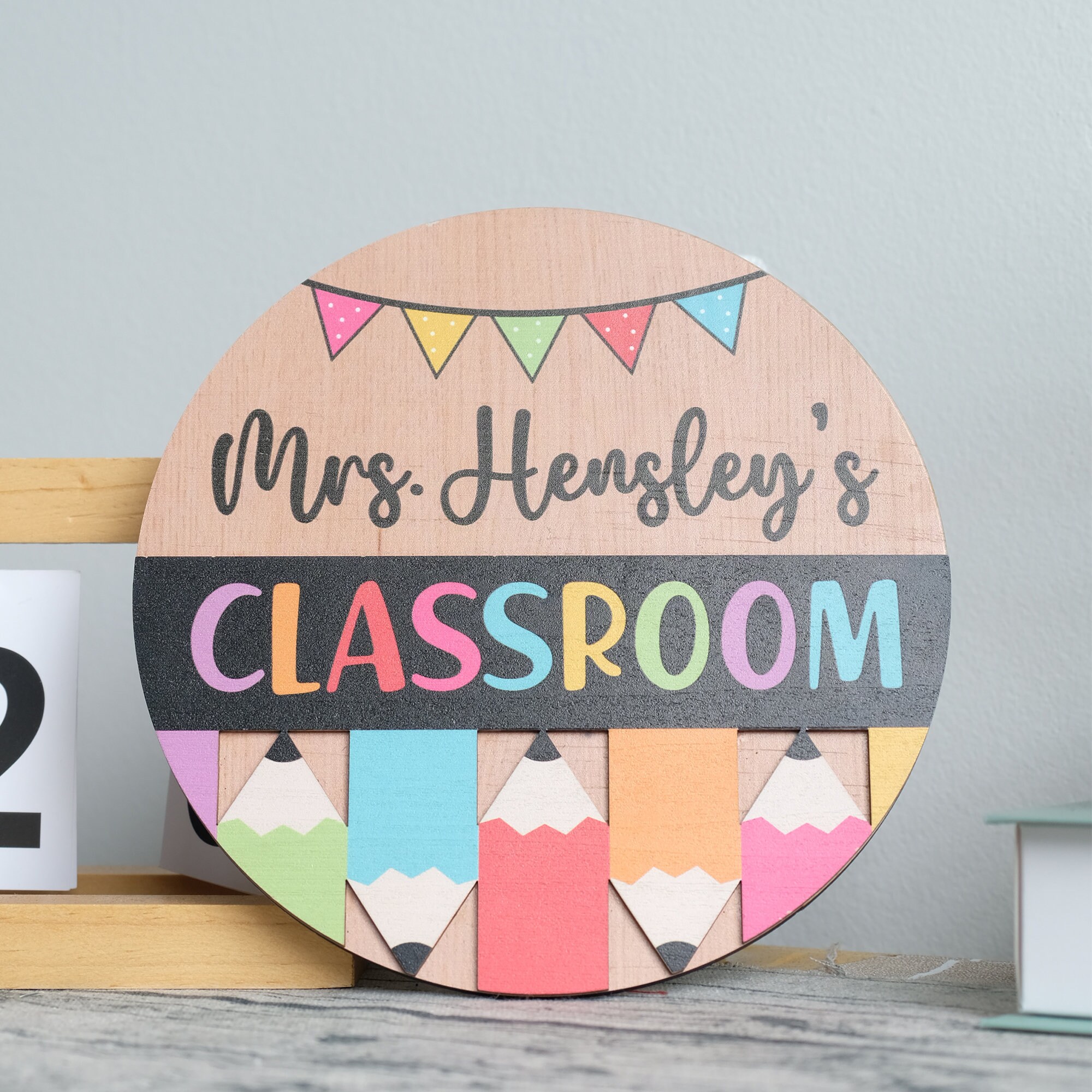 Personalized 3D Teacher Door Sign, Teacher Name Sign, Classroom Welcome ...