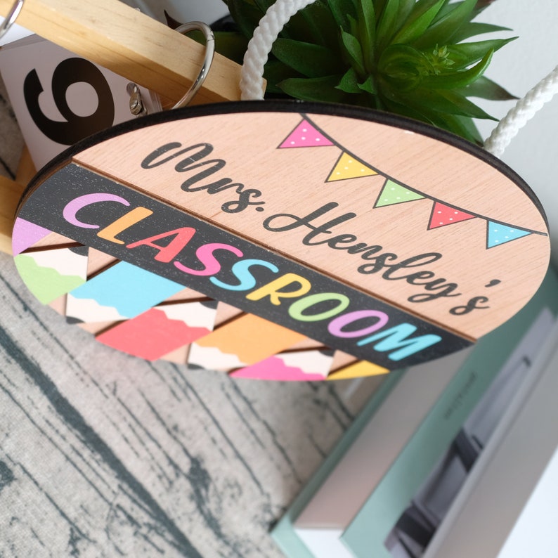 Personalized 3D Teacher Door Sign, Teacher Name Sign, Classroom Welcome ...