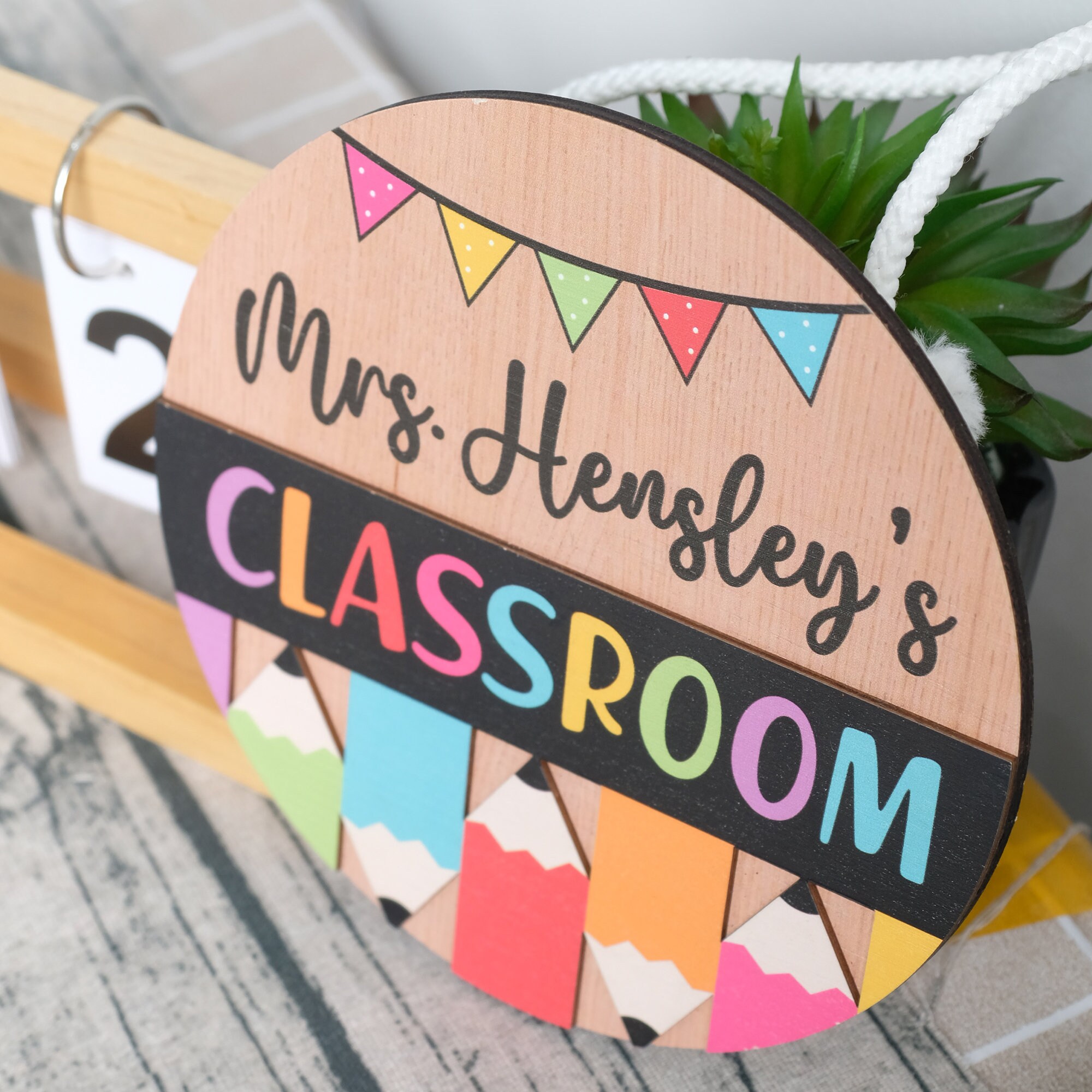 Personalized 3D Teacher Door Sign, Teacher Name Sign, Classroom Welcome ...