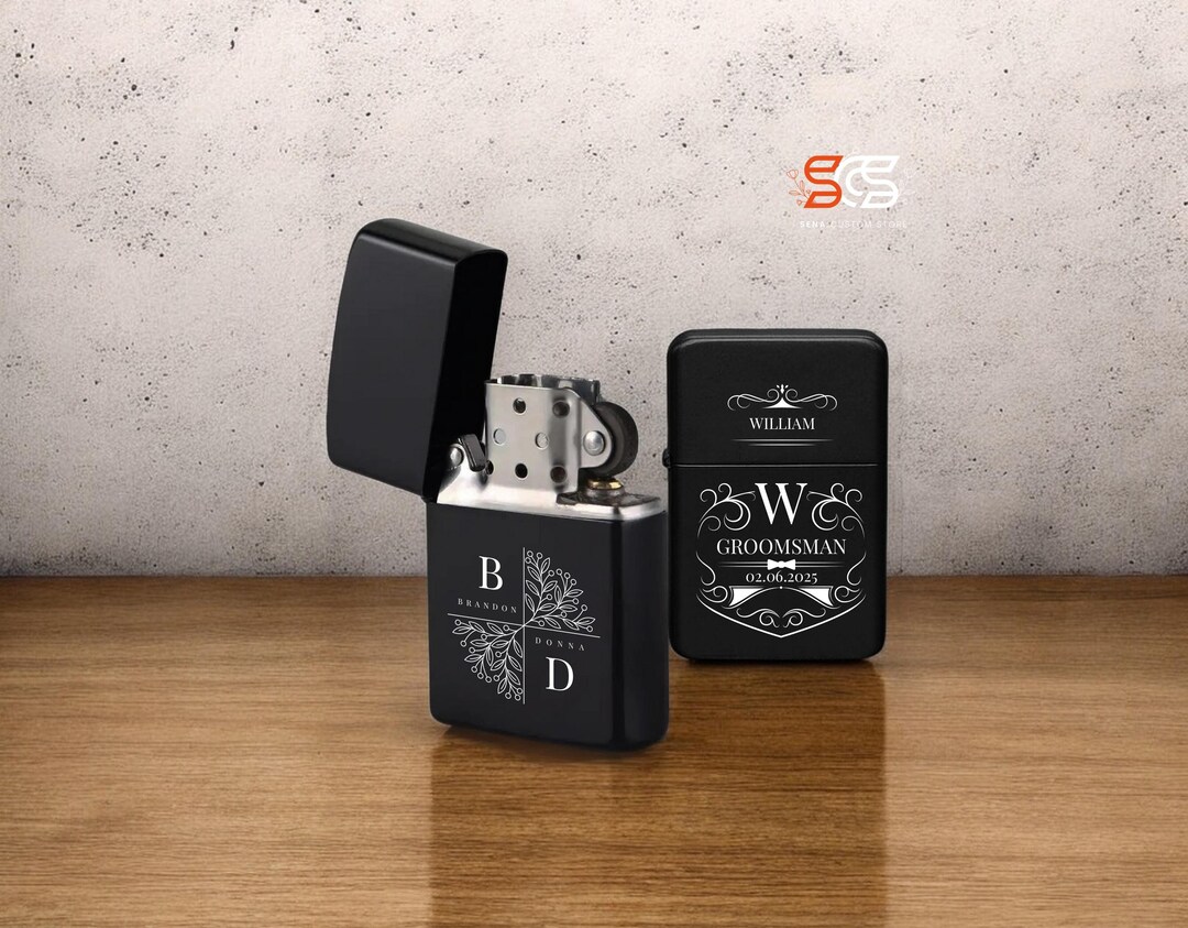 Personalized Engraved Lighter, Custom Monogram Lighter, Custom Logo ...