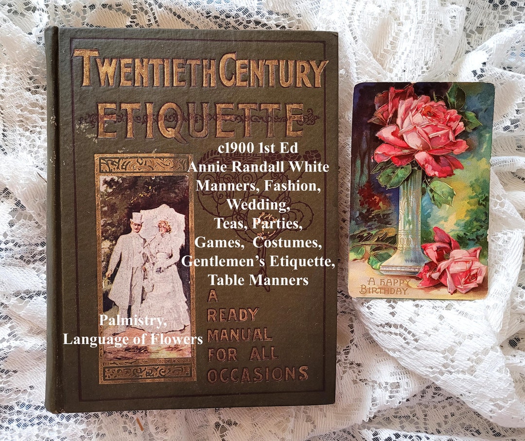 Victorian Old Etiquette Book ANTIQUE E1931 | 1st Edition Illustrated ...