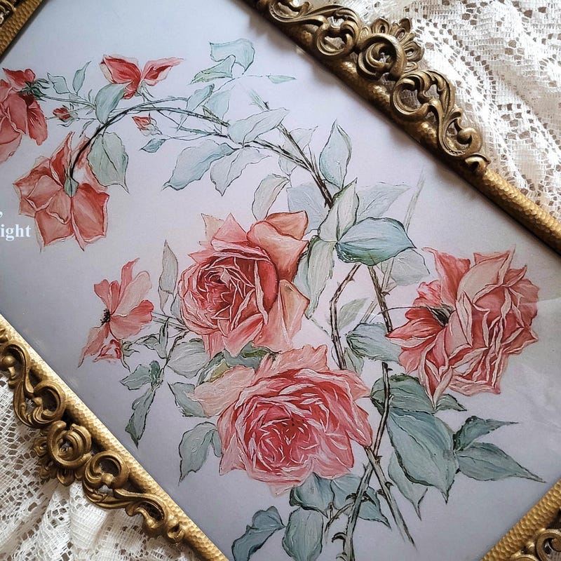 Yard Long Print of Roses - Etsy
