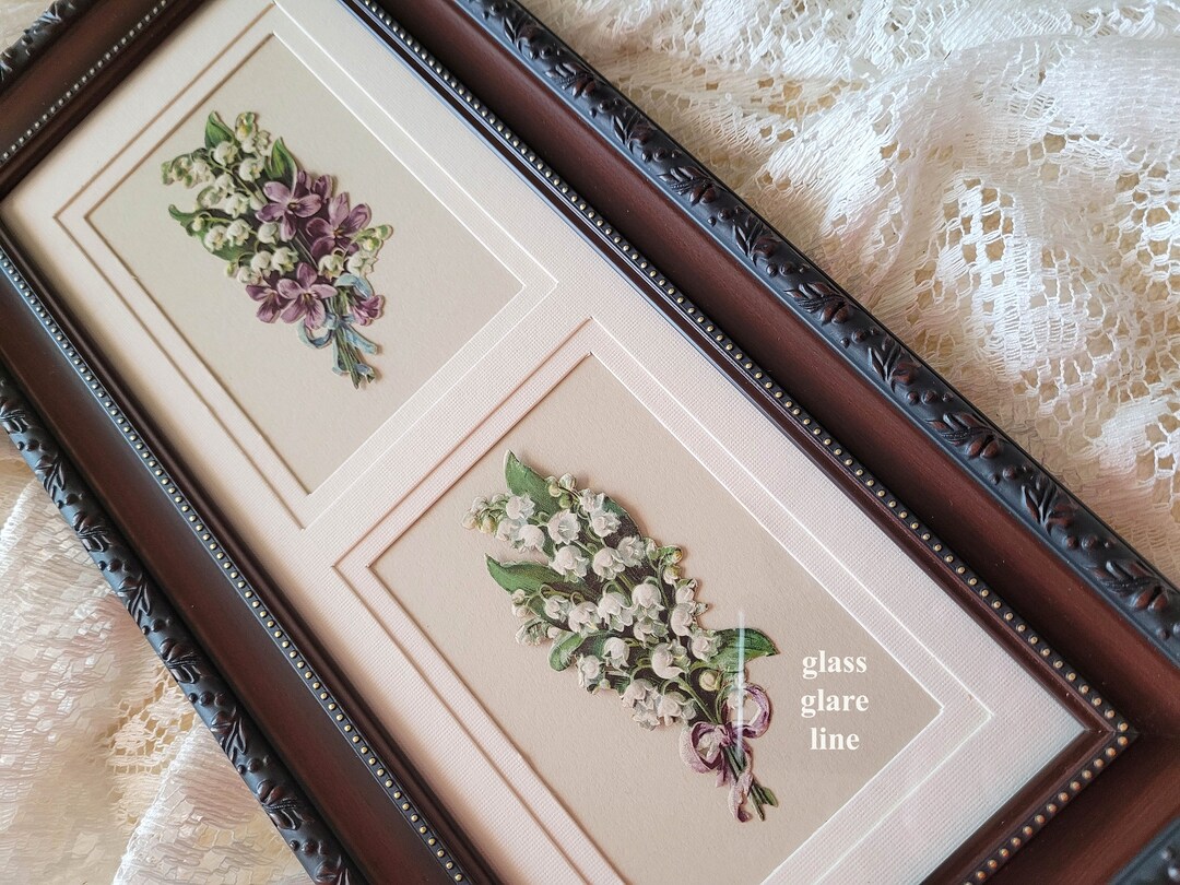 Antique Violets Lily of the Valley Die Cut Print C1880 French Art Mom ...