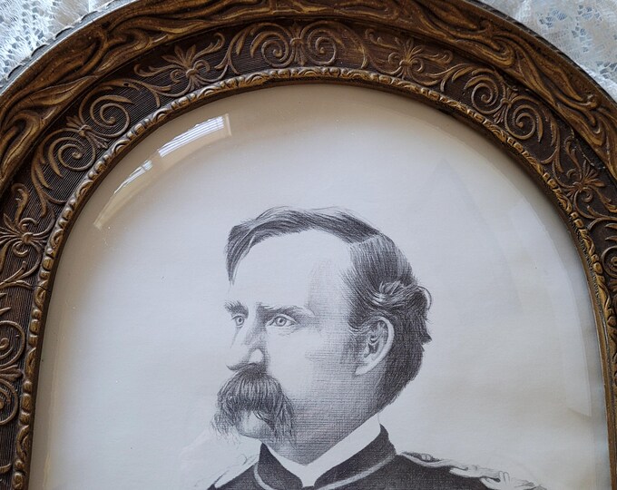 Antique Custer Print by Running Wolf C1886 E1106 Little Big Horn ...