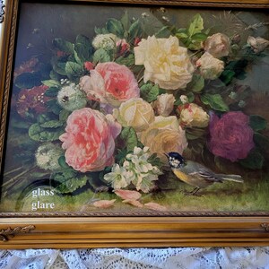 Antique Robie Roses Bird Bee LARGE Print E2673 Fragrance in Bloom Jean ...