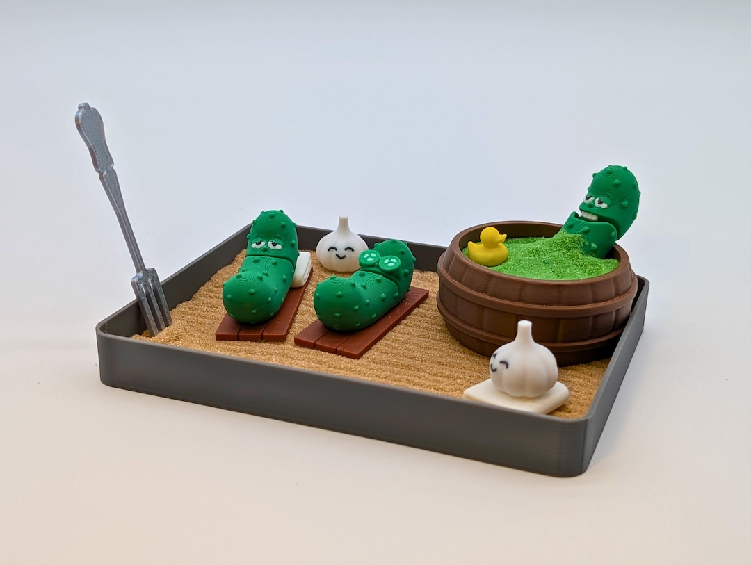 Pickle Zen Garden: Funny Desk Toy, Stress Relief Gift - Etsy