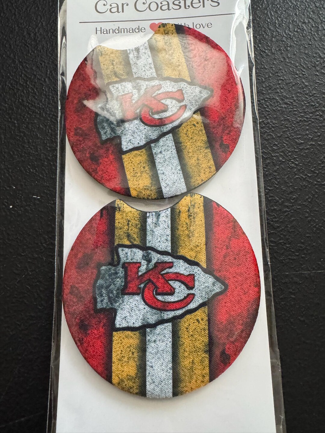 Kansas City Chiefs Car Coasters -neoprene - Etsy
