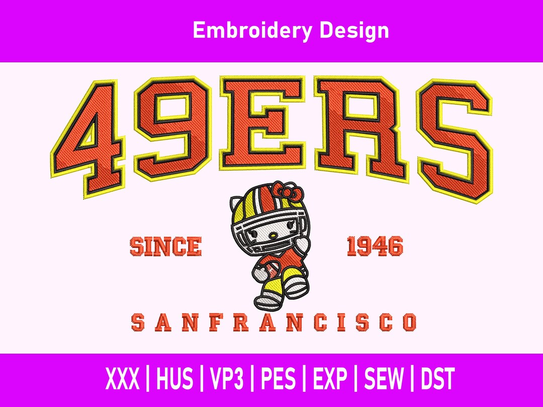 Bang Bang Niner, 49-er Kitty Png File Download, Embroidery File - Etsy