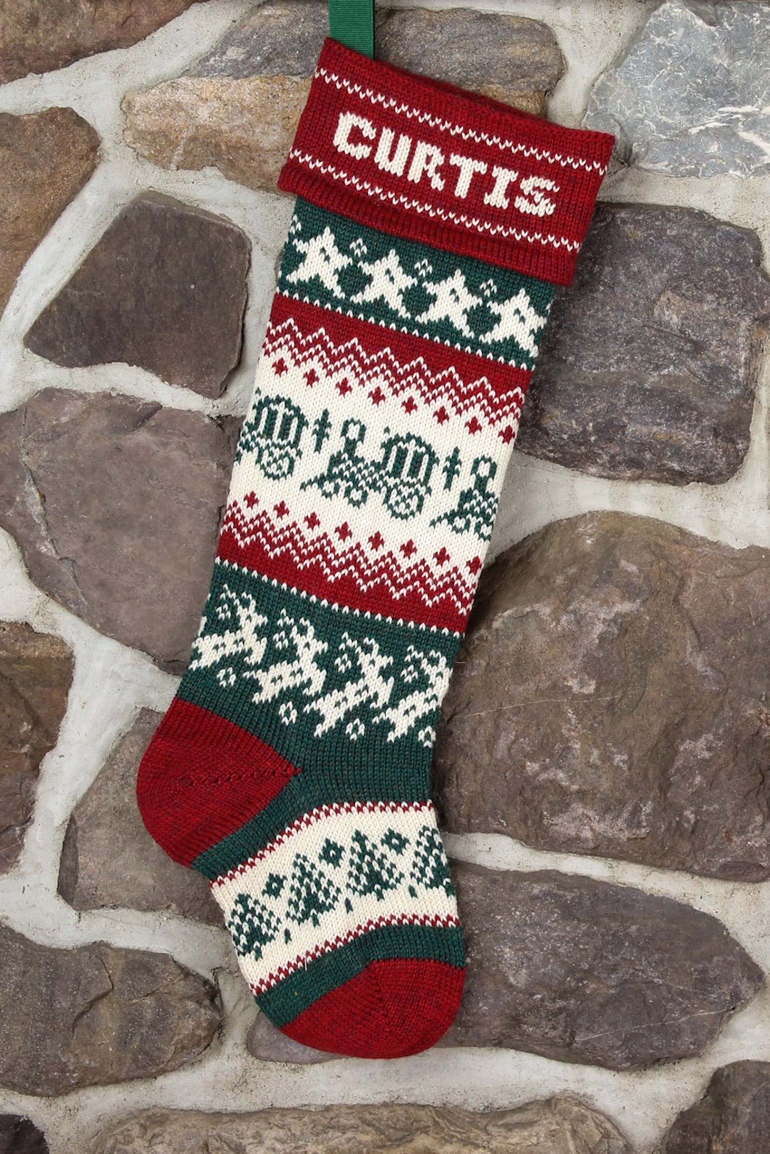 Personalized Christmas Stocking With a Train - Etsy