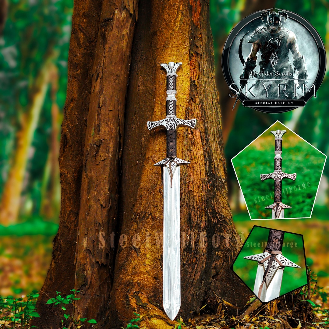 Handcrafted Skyrim Greatsword Replica With Leather Sheath –dragonborn ...
