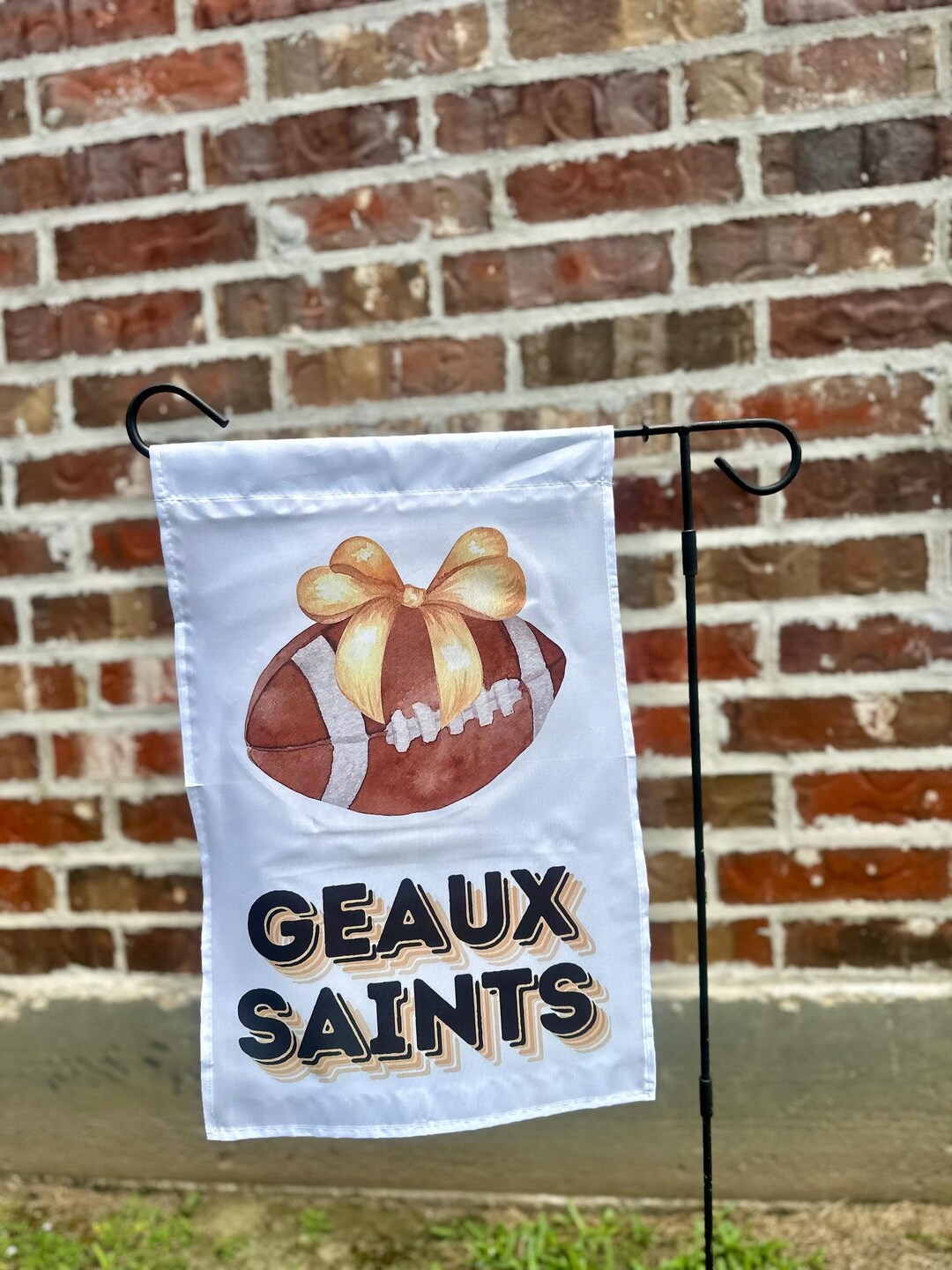 GEAUX Saints Garden Flag - Etsy