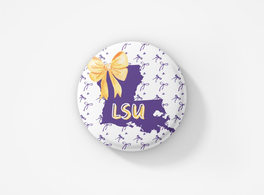 Coquette LSU Button - Etsy
