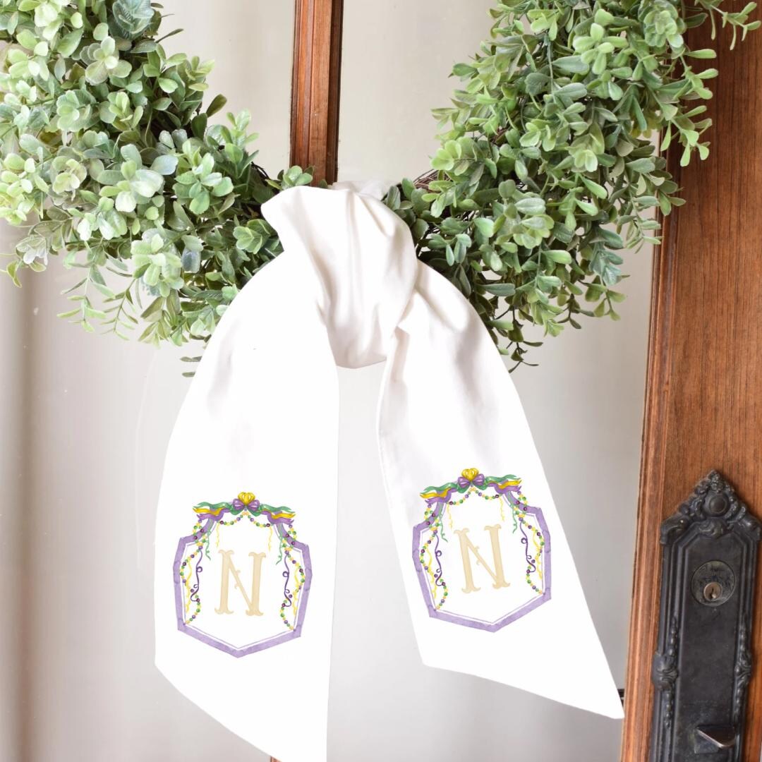 Double Initial Crest Mardi Gras Customized - Etsy