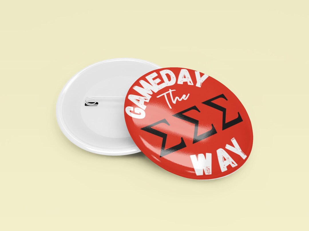 Gameday the Tri Sigma Way Red Button - Etsy