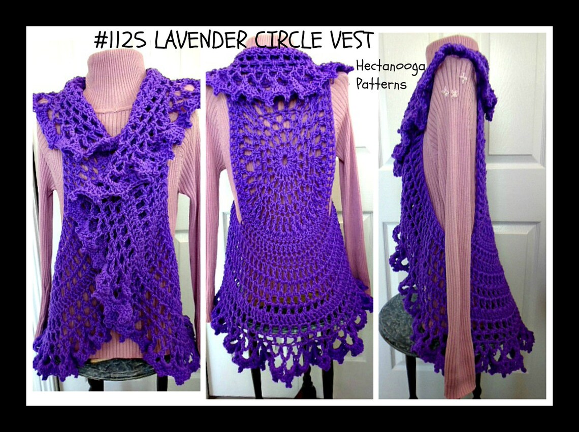 VEST CROCHET PATTERN, Mandala Circle Vest, Bohemian Vest, Teen and ...
