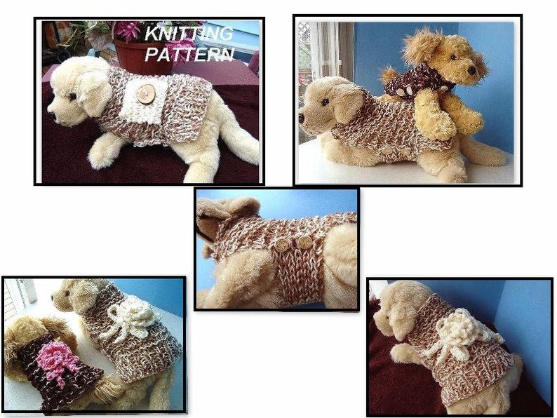 KNITTING PATTERN Doggie Coat number 101 Make it any size... | Etsy