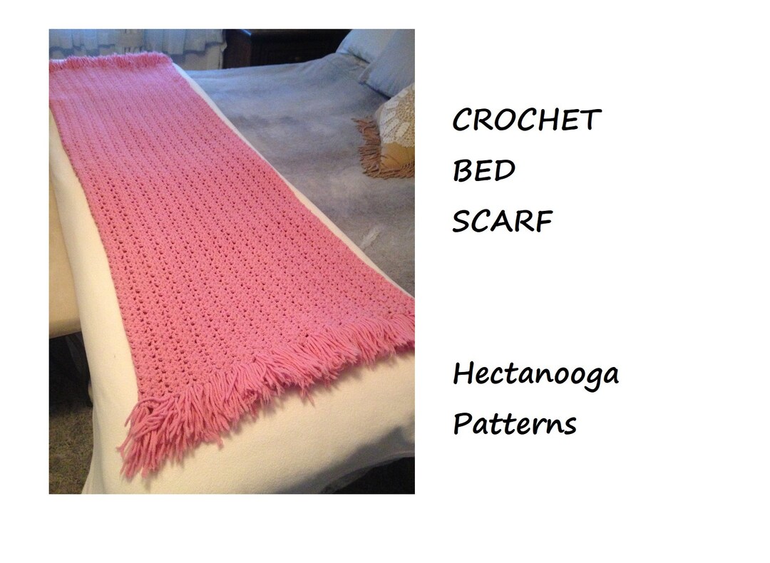 Crochet Bed Scarf Pattern, Afghan, Lap-ghan, Baby Blanket, Scarf ...