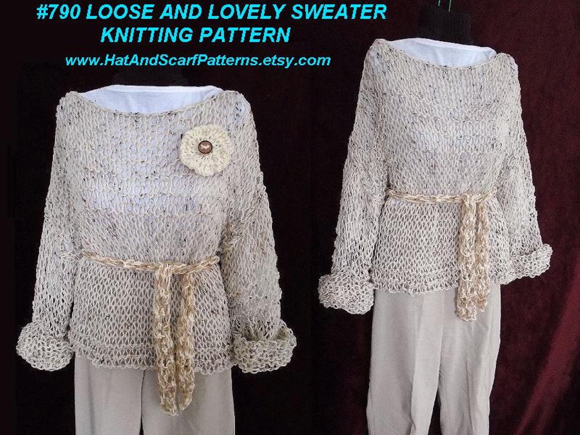 CROCHET PATTERN Pullover Sweater Fishnet Texture Small to | Etsy