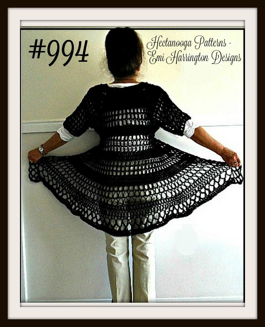 Long Black Vest Crochet PATTERN Vest Pattern for Women | Etsy