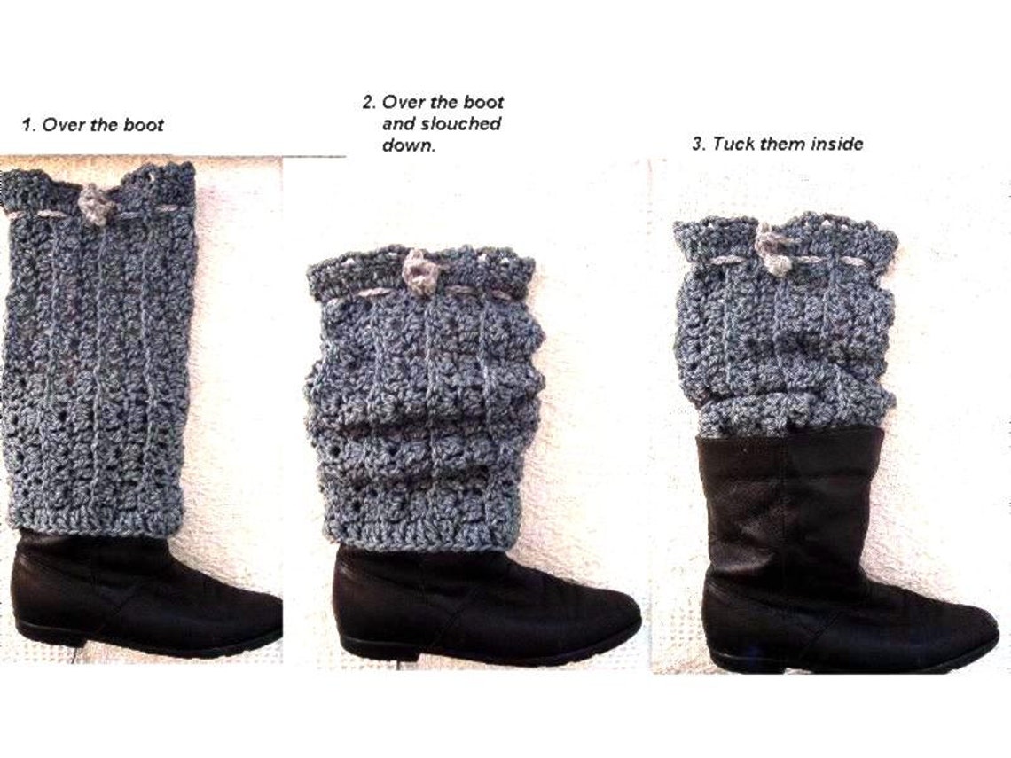 Crochet Pattern Leg Warmers Boot Socks Boot Cuffs All - Etsy