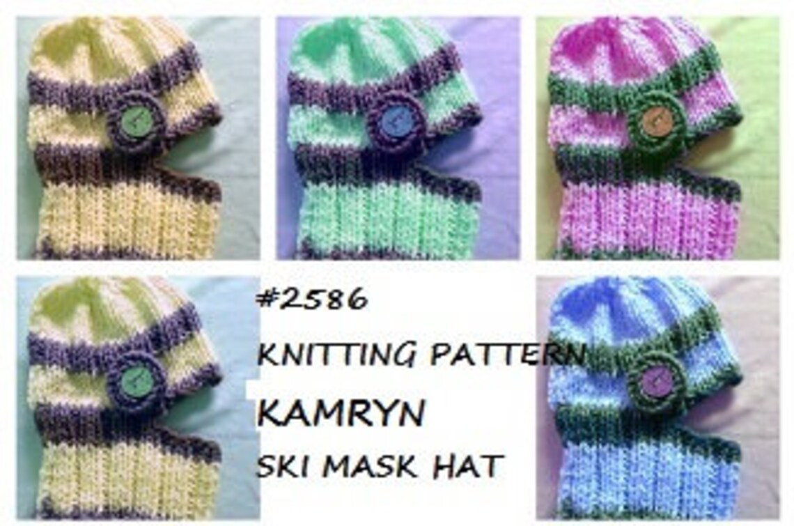 Knit Hat Pattern Ski Mask Hat Balaclava Hat Warm Winter - Etsy