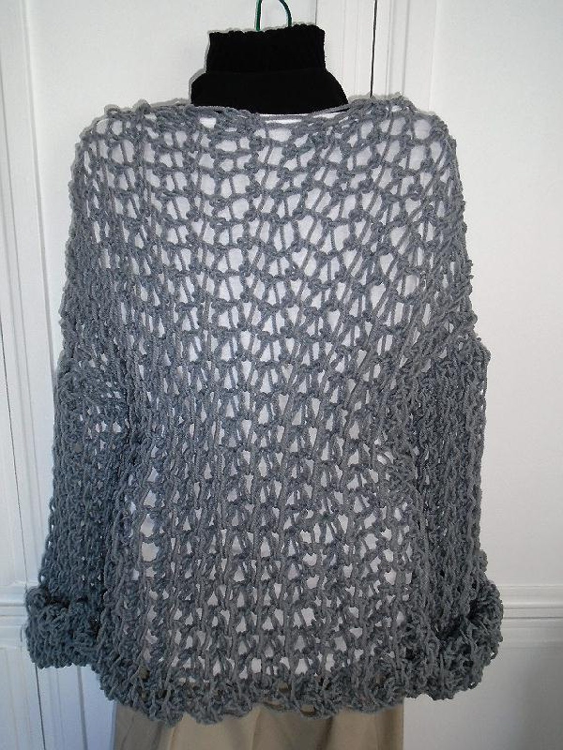 CROCHET PATTERN Pullover Sweater Fishnet Texture Small to | Etsy