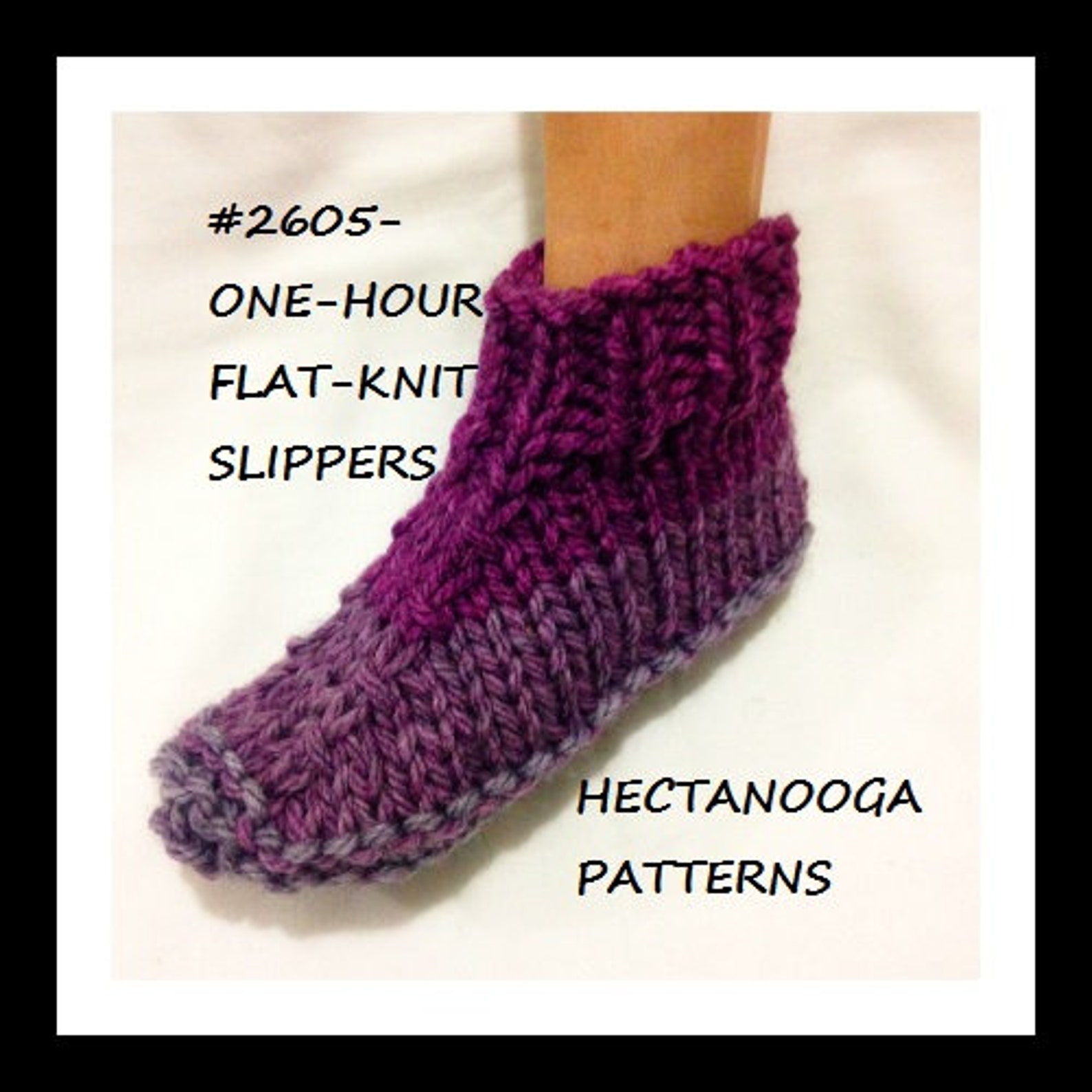 KNITTING PATTERNS, KNIT Slippers, Flat Knit Easy Beginner Slippers ...