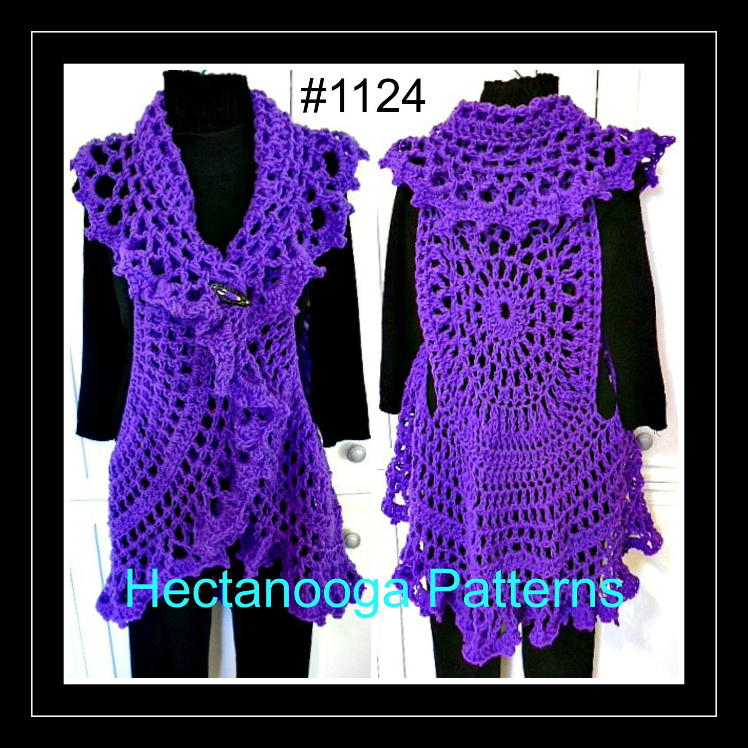 VEST CROCHET PATTERN, Mandala Circle Vest, Bohemian Vest, Teen and ...