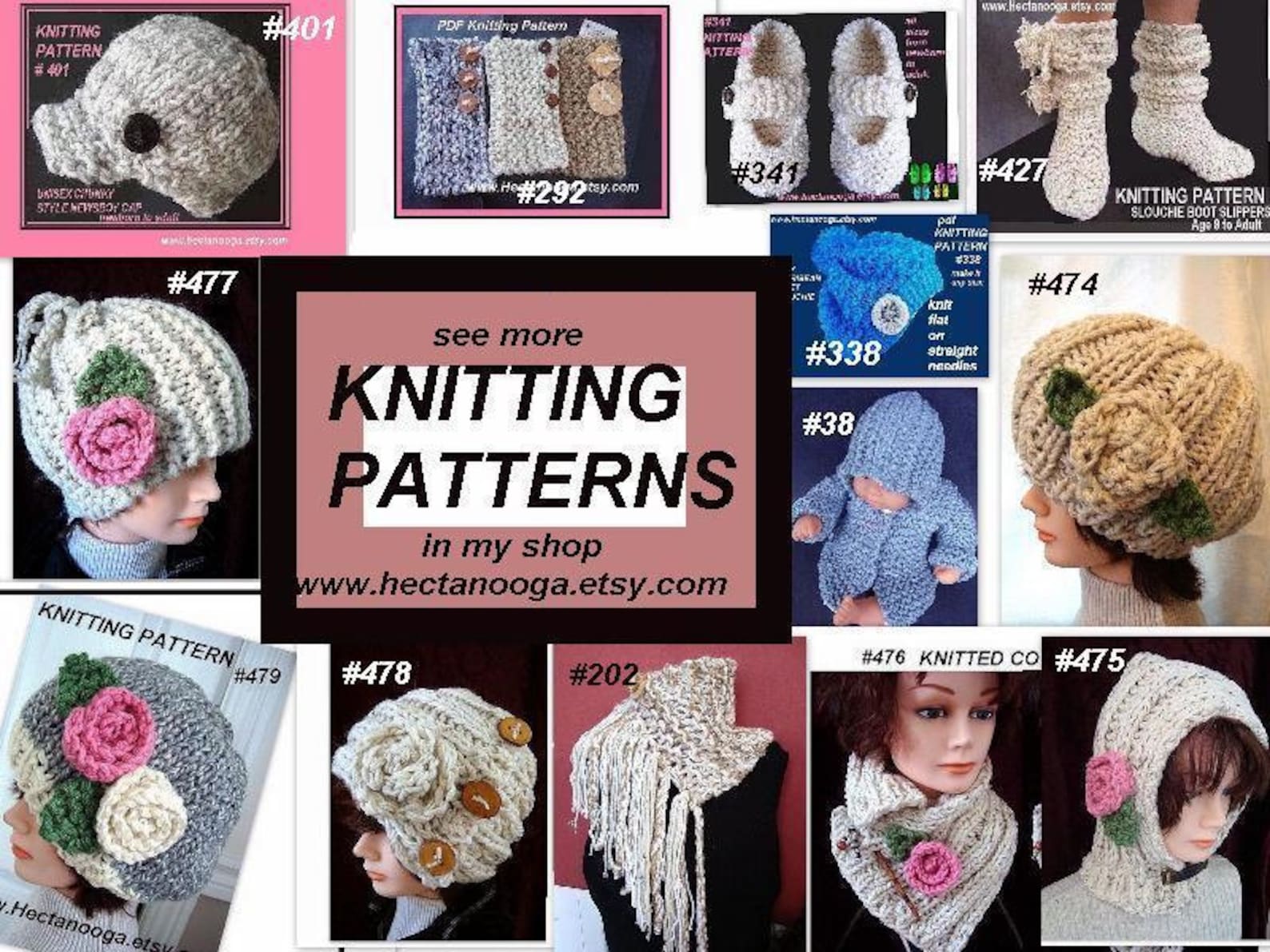 KNITTING PATTERN HAT Easy Beginner Knitted Touque Unisex | Etsy