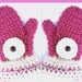 Mittens CROCHET PATTERN, Instant Download, # 231, Raspberry Mittens ...