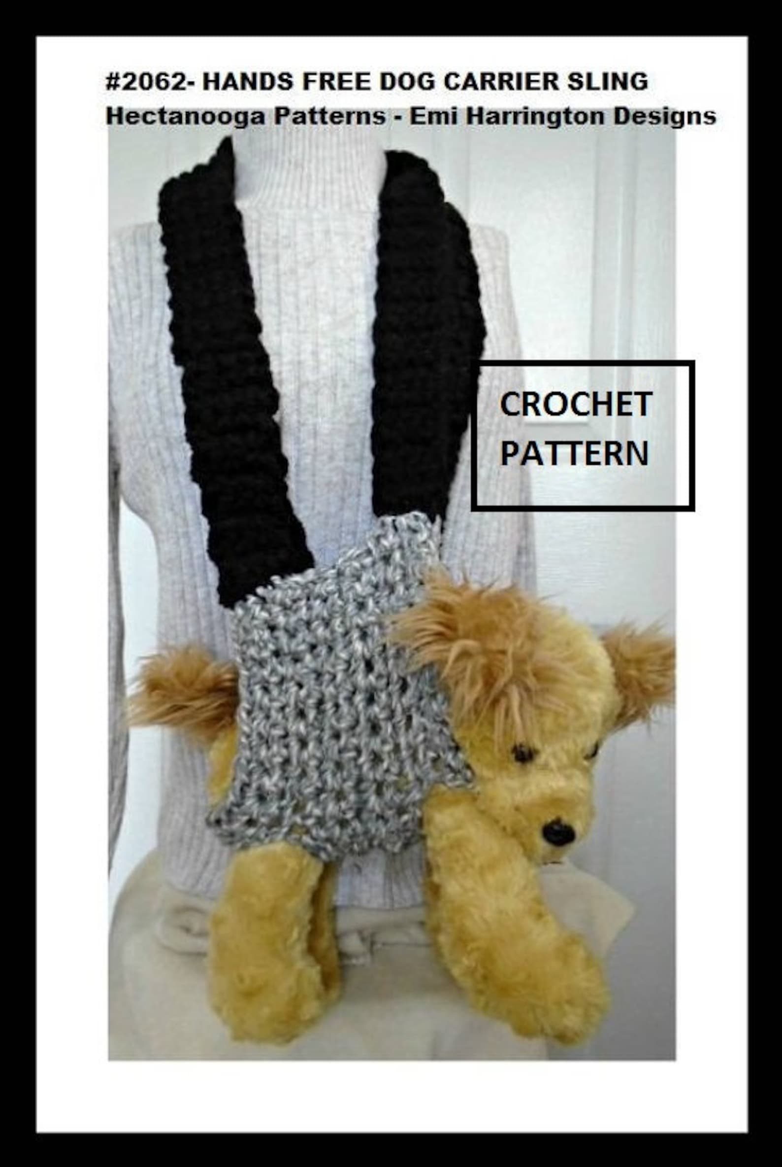 CROCHET PATTERN, Hands Free Dog Carrier Sling, Crochet for Dogs, Dog ...