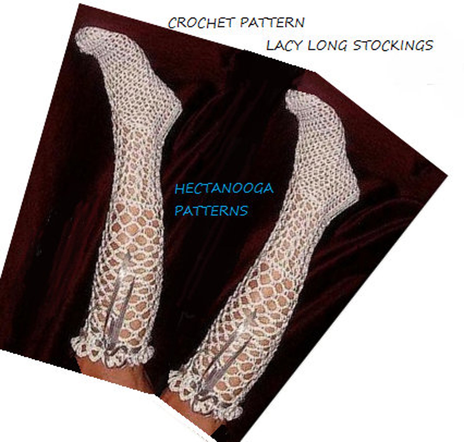 CROCHET PATTERN Lacy Long Stockings Knee Highs Thigh High | Etsy