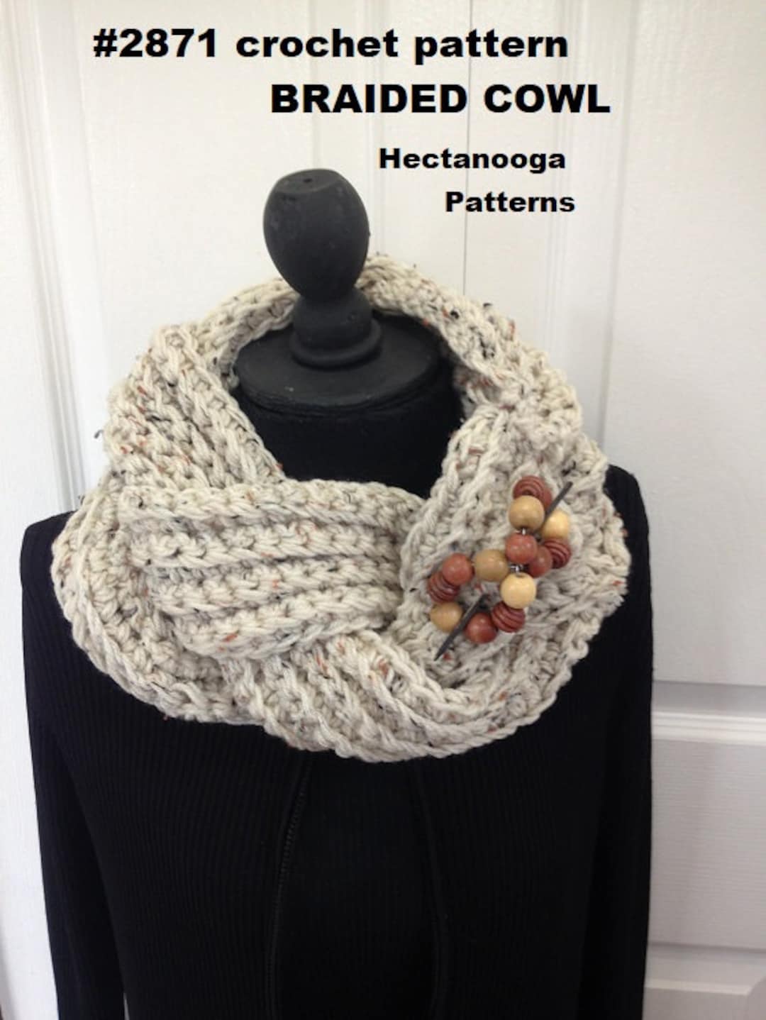 Crochet Pattern, BRAIDED COWL, so Easy and Quick!! #2871 Hectanooga ...