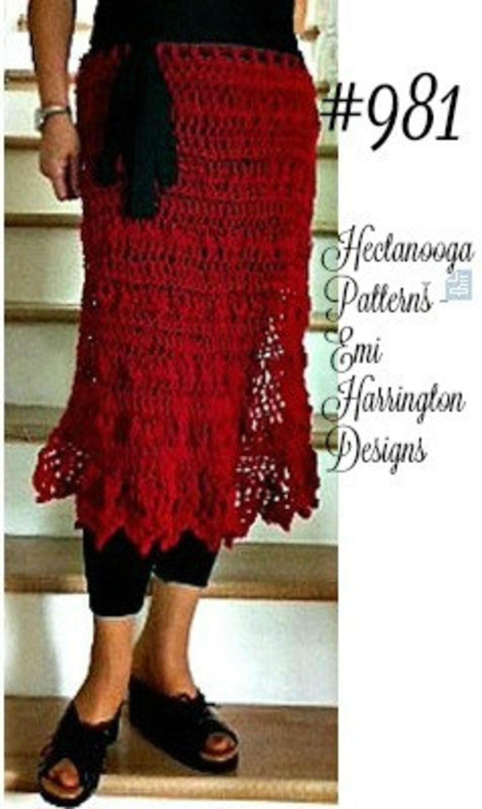 Long Red Skirt Crochet PATTERN crochet pattern for women | Etsy