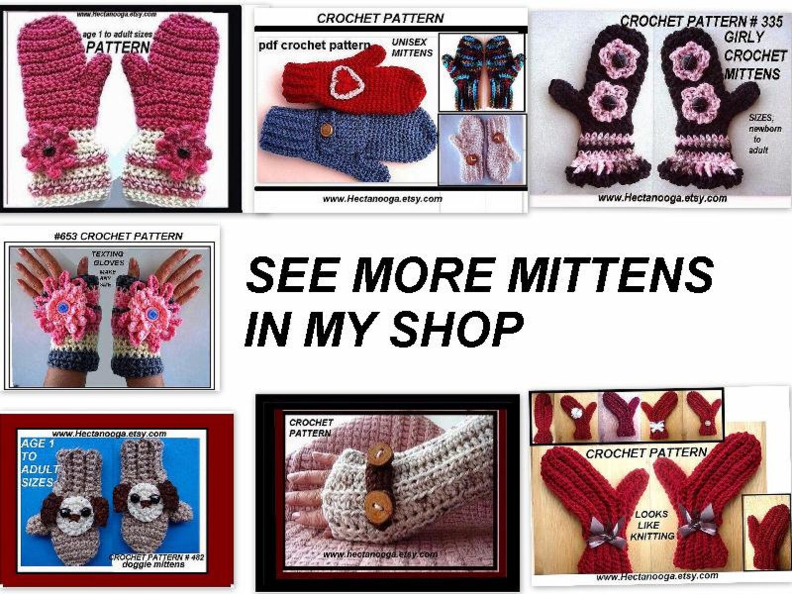 Crochet MITTENS Polar Bear Mittenscrochet PATTERN Basic - Etsy