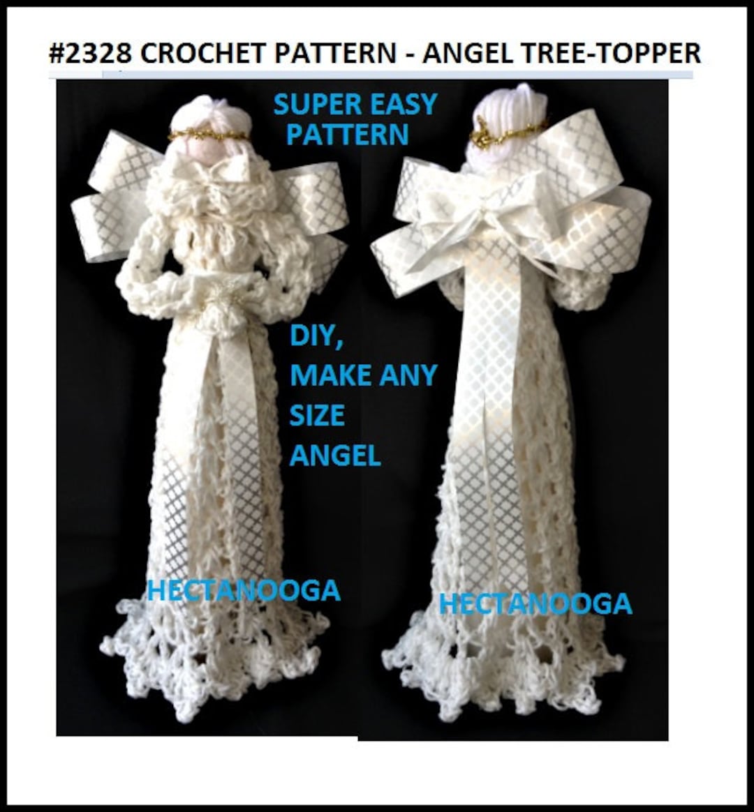 Christmas CROCHET ANGEL, Tree-topper Angel, Christmas Angel, Crochet ...
