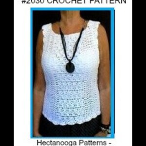 Easy Women's Crochet Pattern, Pullover Sleeveless Sweater, Shell Top ...