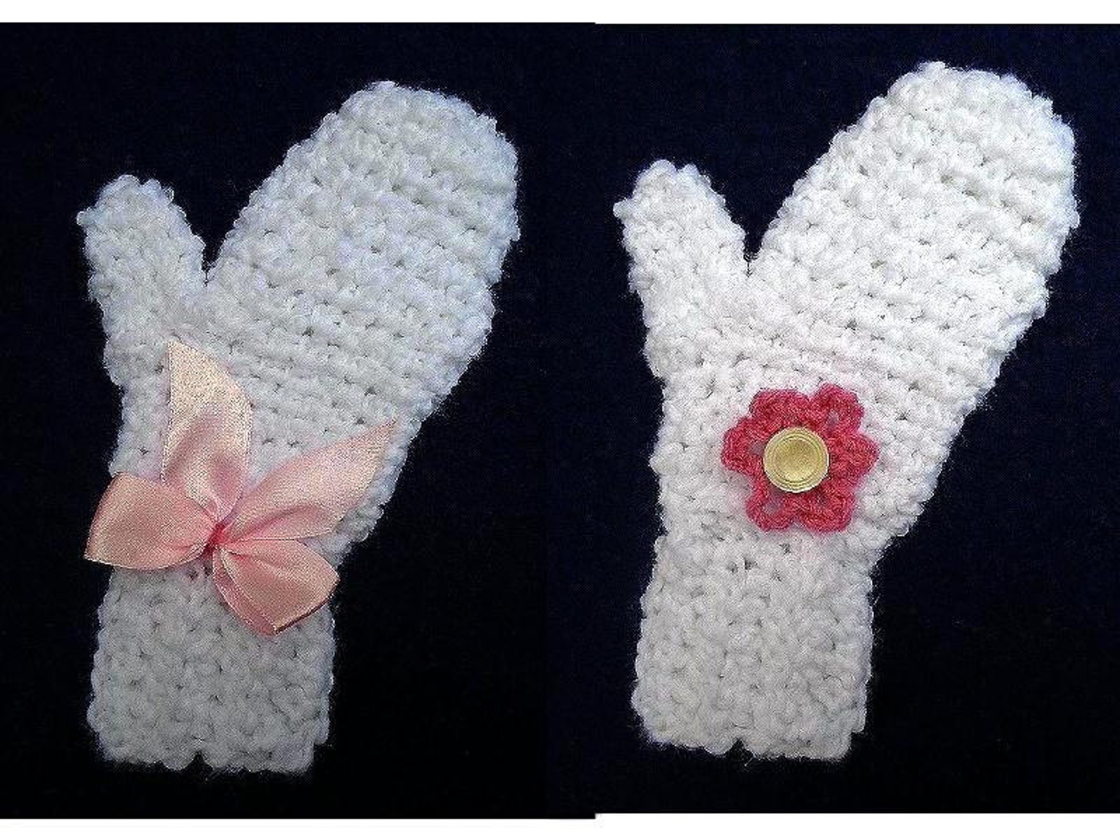 Crochet MITTENS Polar Bear Mittenscrochet PATTERN Basic - Etsy