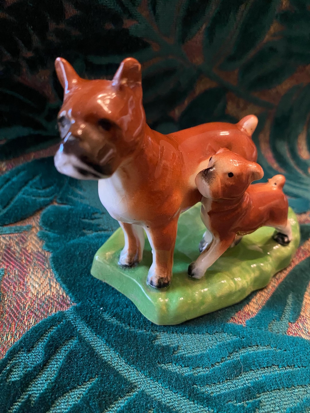 Vintage Boxer Figurine - Etsy