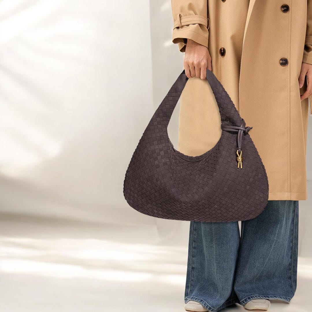 Luxury Suede Woven Hobo Bag | Timeless Old Money Style | Designer ...