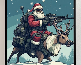 Tactical Santa Claus A.I. Art - Etsy