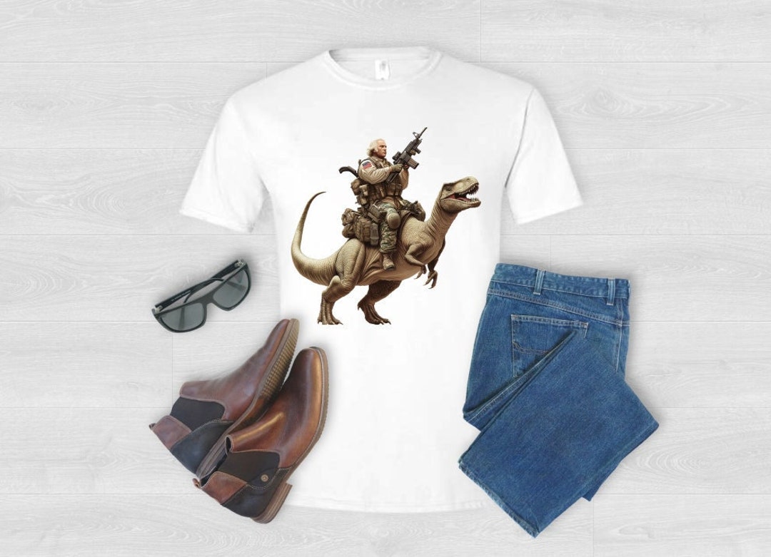 George Washing Riding a Velociraptor 2 - Etsy