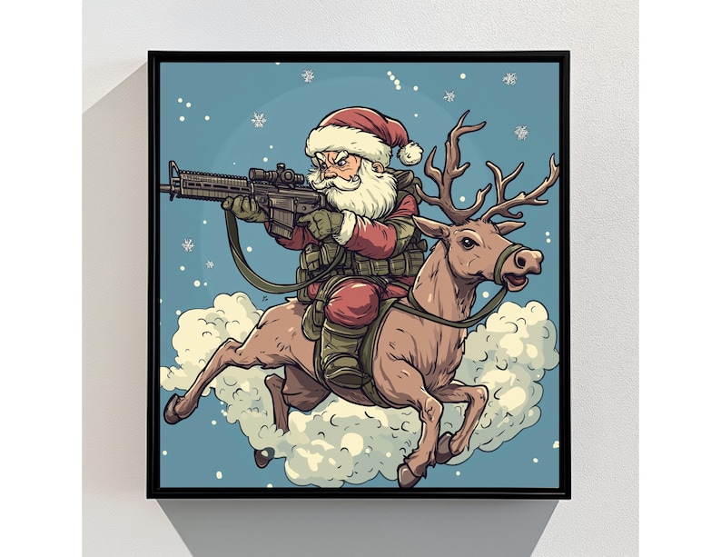 Tactical Santa Claus A.I. Art - Etsy